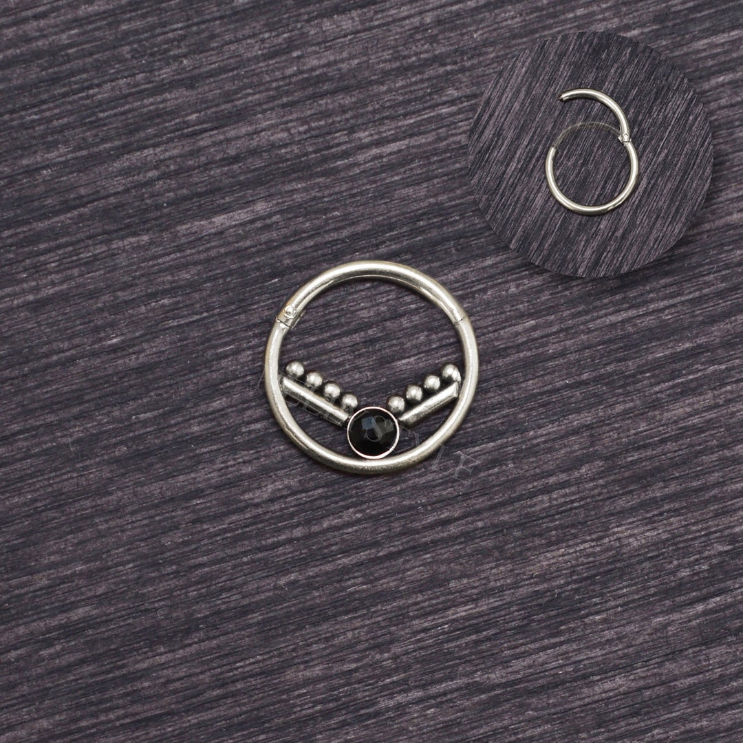 Titanium Septum Ring 14g - Septum Jewelry, Daith Piercing Jewelry - Etsy