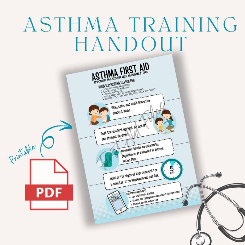 School Nurse Asthma Training Handout - Etsy