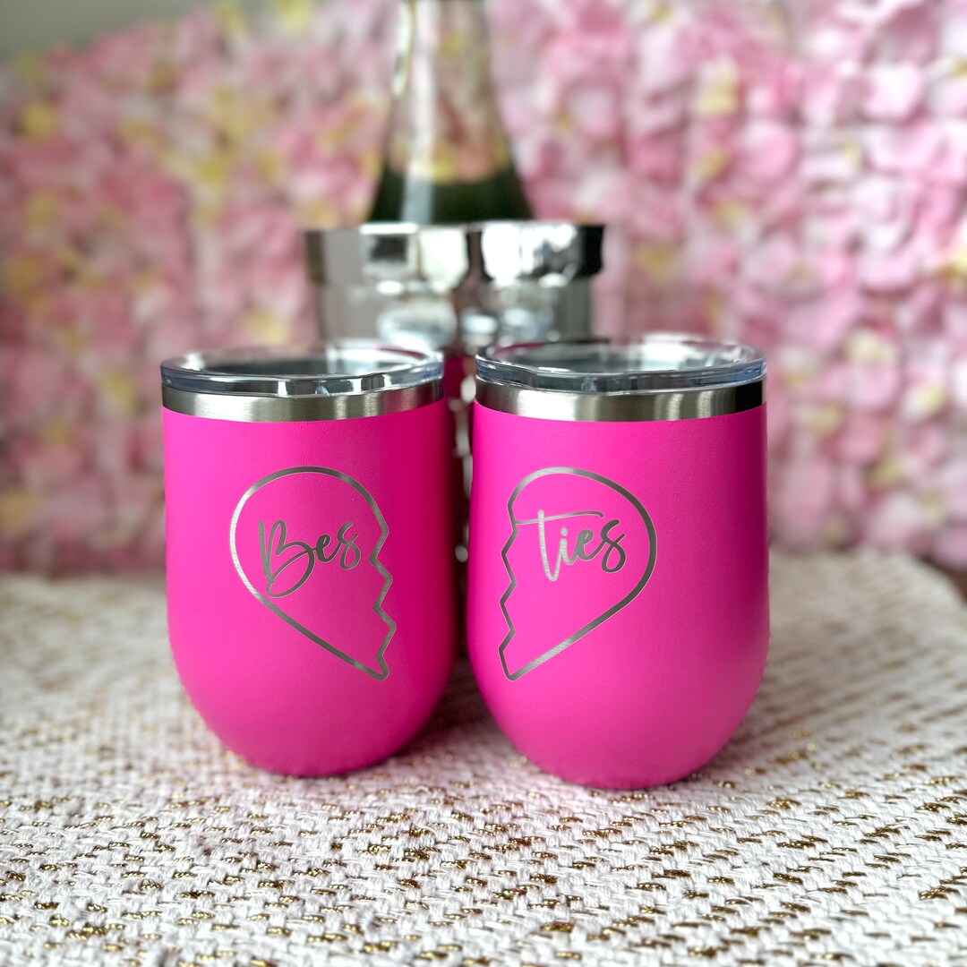 Bestie Gift for Her, 12 Oz Wine 2 Set, BFF Gift, Galentines Day Gift ...