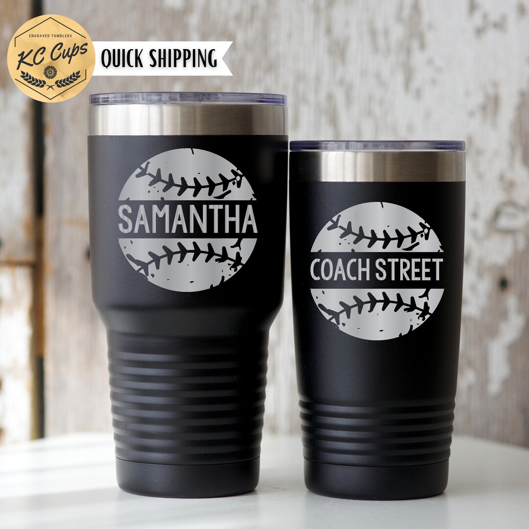 Custom Softball Tumbler 30 Oz Tumbler, 20 Oz Tumbler, Laser Engraved ...