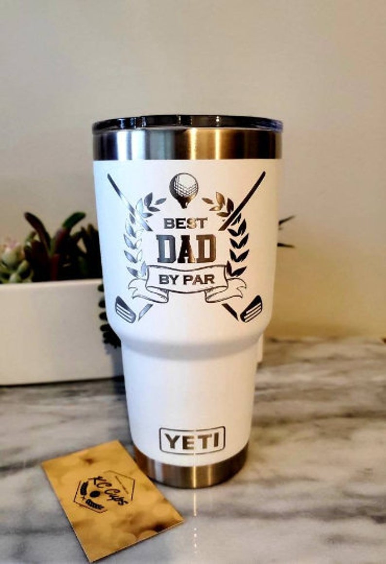 Best Dad By Par Tumbler Engraved Tumbler 30 oz Tumbler Dad | Etsy