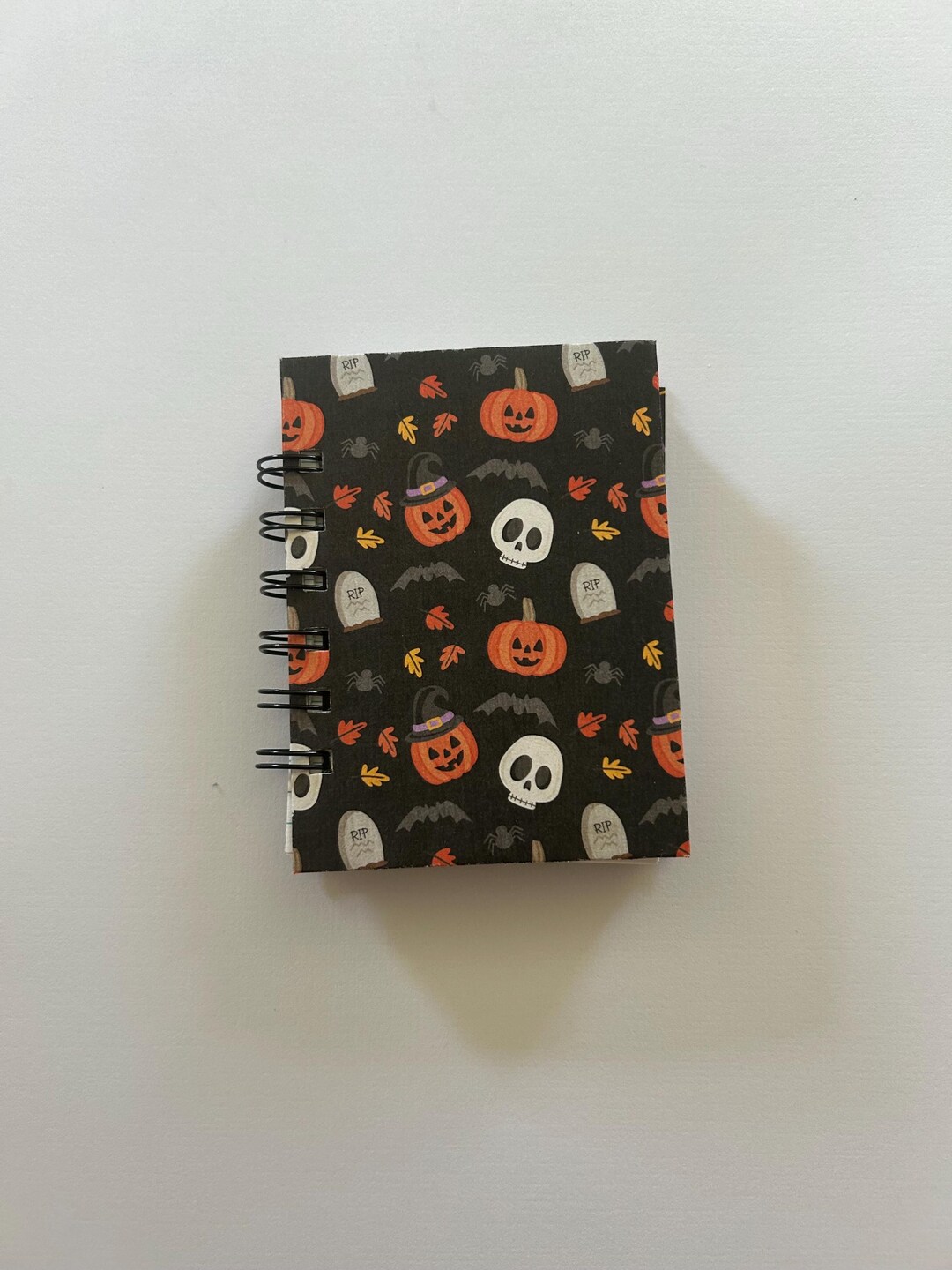 3x4 Mini Cinch Bound Halloween Themed Notebook - Etsy