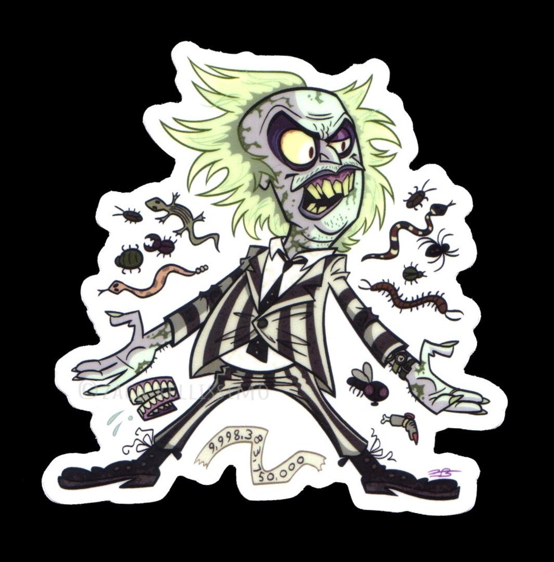 BEETLEJUICE Die Cut Vinyl Sticker Decal Tim Burton - Etsy