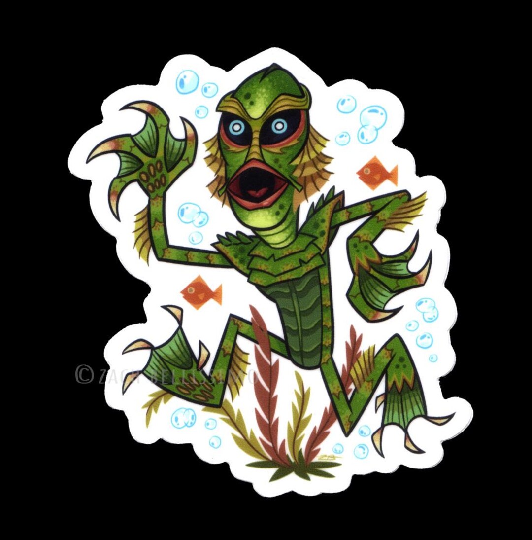 CREATURE From the BLACK LAGOON Die Cut Vinyl Sticker Decal Universal ...