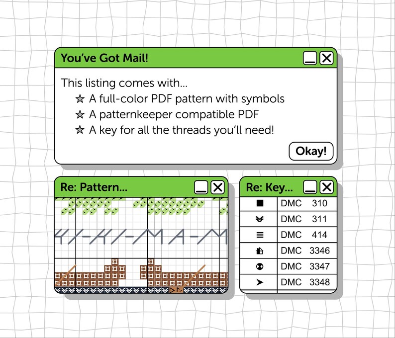 Plumbob Blackwork - Digital Cross Stitch Pattern - Etsy