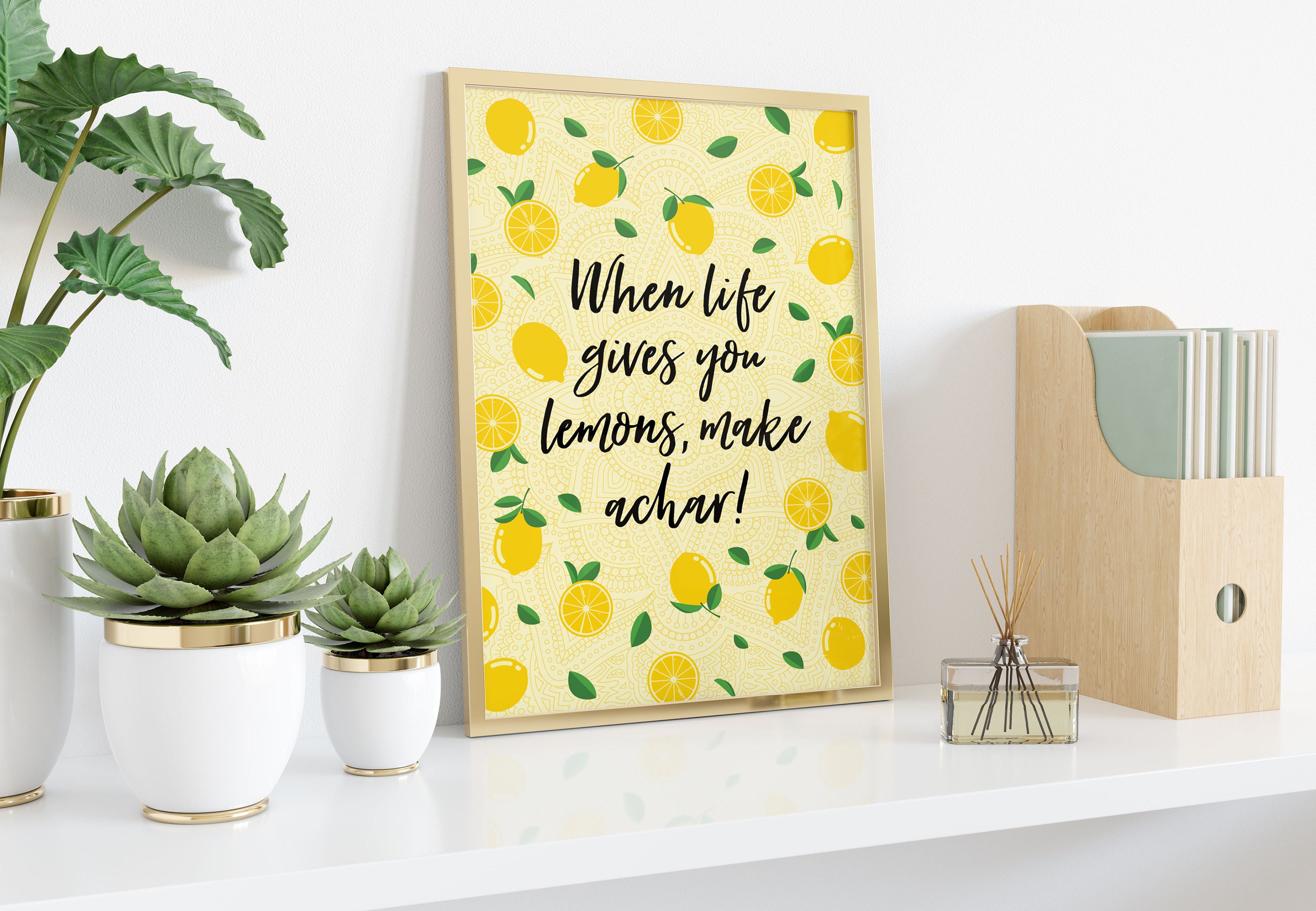 When Life Gives You Lemons Make Achar Poster Home Decor - Etsy