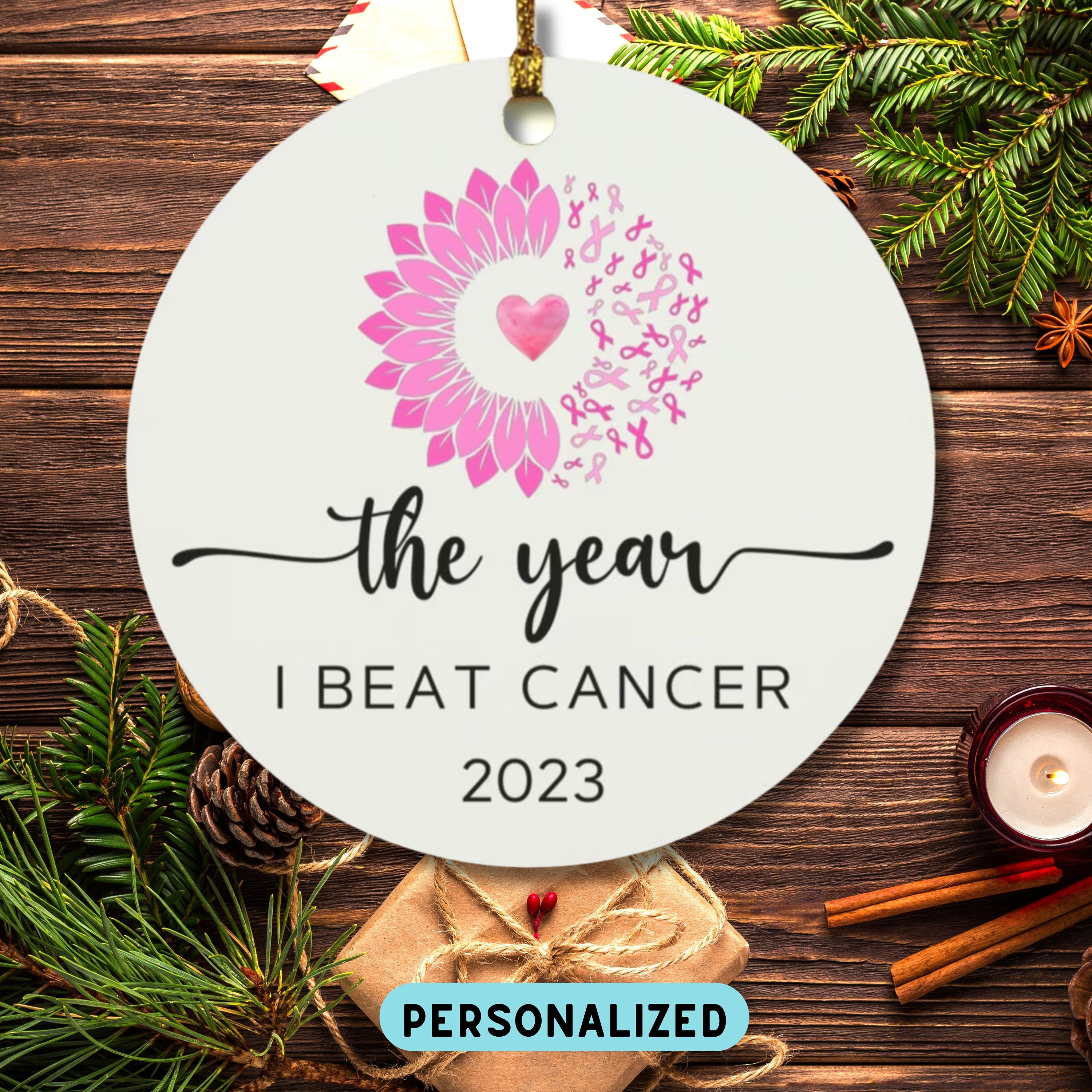 Personalized Breast Cancer Awareness Ornament, Breast Cancer Survivor ...