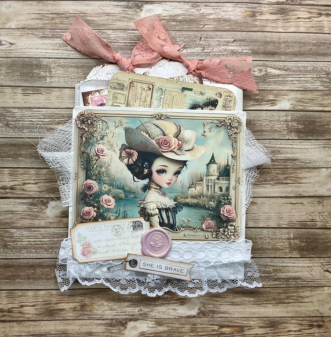 Ephemera Floating Pocket, Pocket Insert, Junk Journal Insert, Ephemera ...