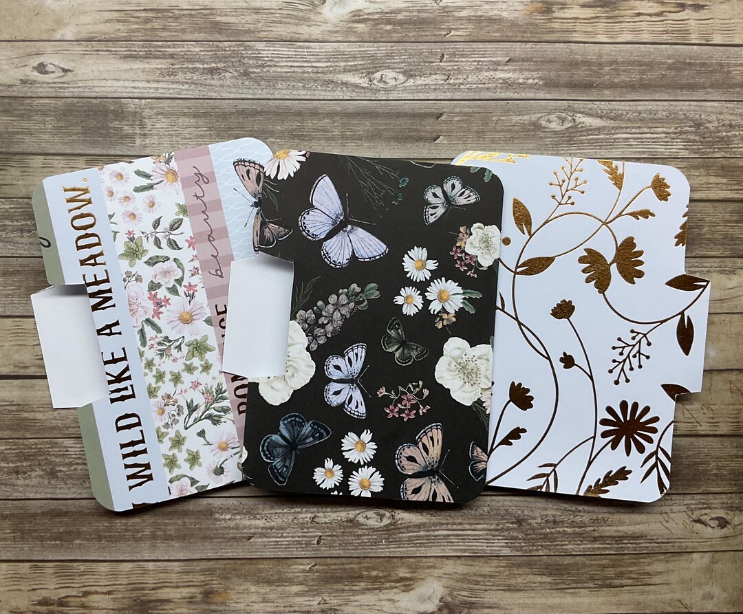 Ephemera File Folders Made Out of Cardstock Paper, Small Junk Journal ...