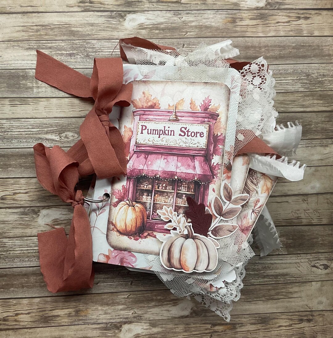 Small Ephemera Junk Journal, 2 Ringed Scrapbook, Handmade Keepsake Book ...