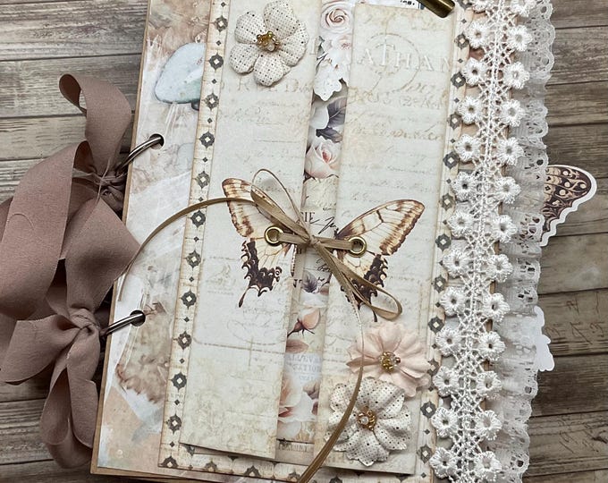 Small Ephemera Junk Journal, 2 Ringed Scrapbook, Handmade Keepsake Book ...