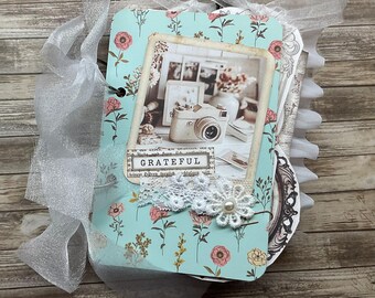 Small Ephemera Junk Journal, 2 Ringed Scrapbook, Handmade Keepsake Book ...