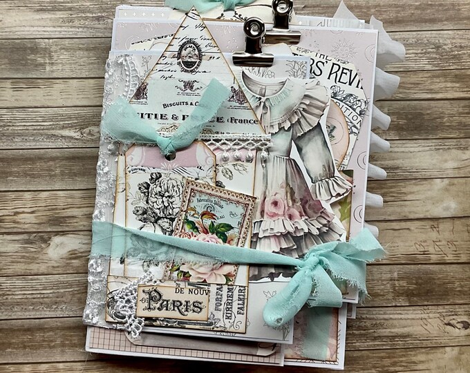 Shabby Chic Journal, Paper Dress Journal, Rose Journal, Handmade ...