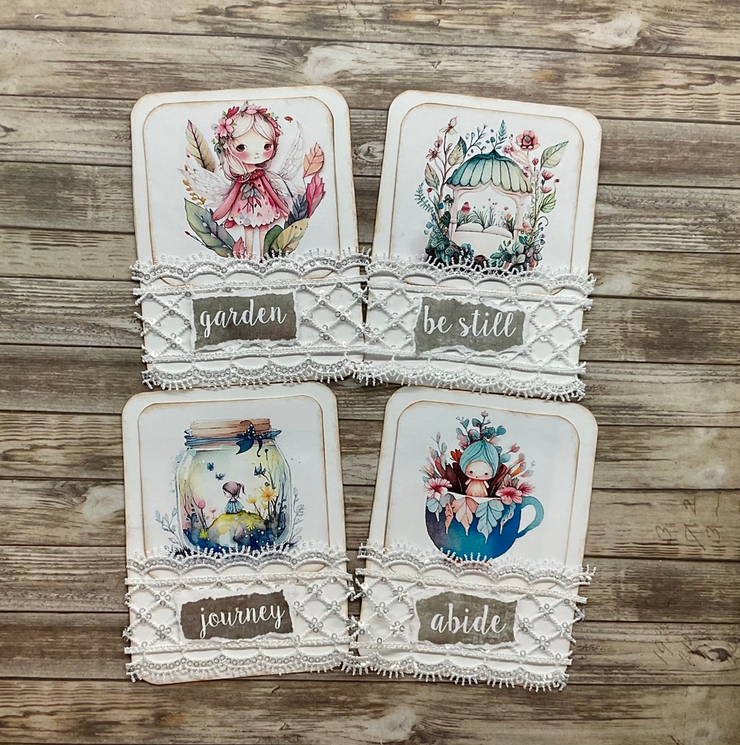 Journaling Cards, Small ATC Cards, Mixed Media Cards, Junk Journal ...