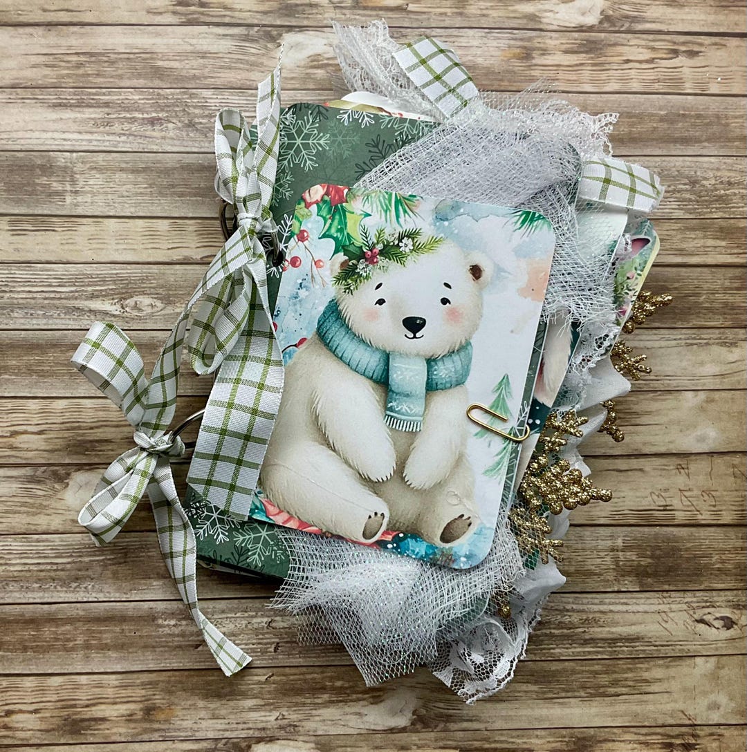 Small Ephemera Junk Journal, 2 Ringed Scrapbook, Handmade Keepsake Book ...