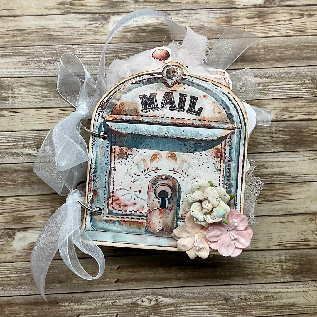 Small Ephemera Junk Journal, 2 Ringed Scrapbook, Handmade Keepsake Book ...