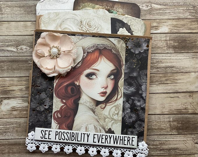 Floating Ephemera Pocket, Pocket Insert, Junk Journal Insert, Ephemera ...