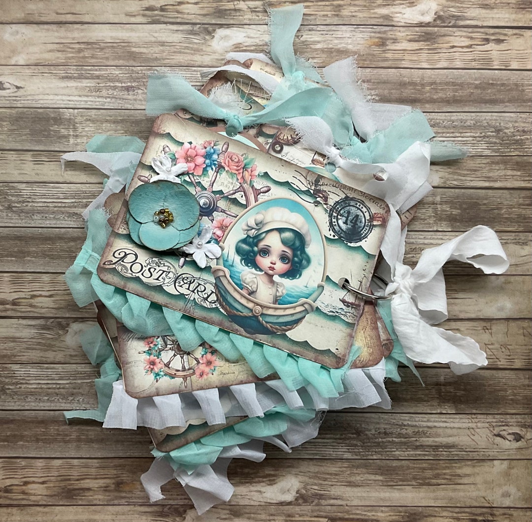 Flip Tag Book, Ephemera Tags, Handmade Tags, Tag Assortment, Small Flip ...