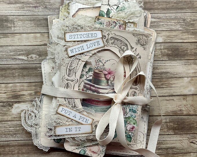 Embellished Ephemera Stack, Junk Journal Ephemera, Happy Mail, Journal ...