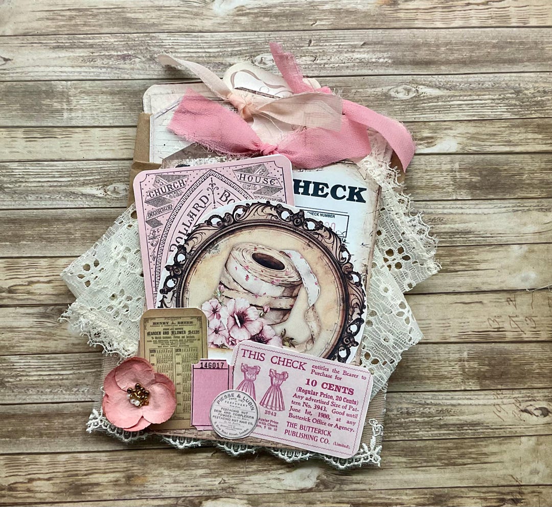 Ephemera Floating Pocket, Pocket Insert, Junk Journal Insert, Ephemera ...