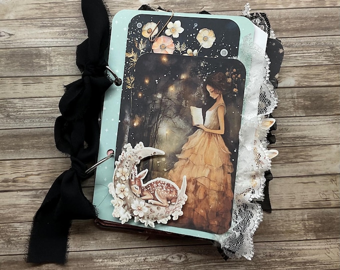 Small Ephemera Junk Journal, 2 Ringed Scrapbook, Handmade Keepsake Book ...