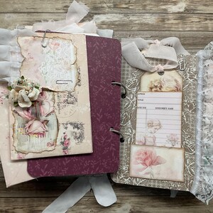 Small Ephemera Junk Journal, 2 Ringed Scrapbook, Handmade Keepsake Book ...