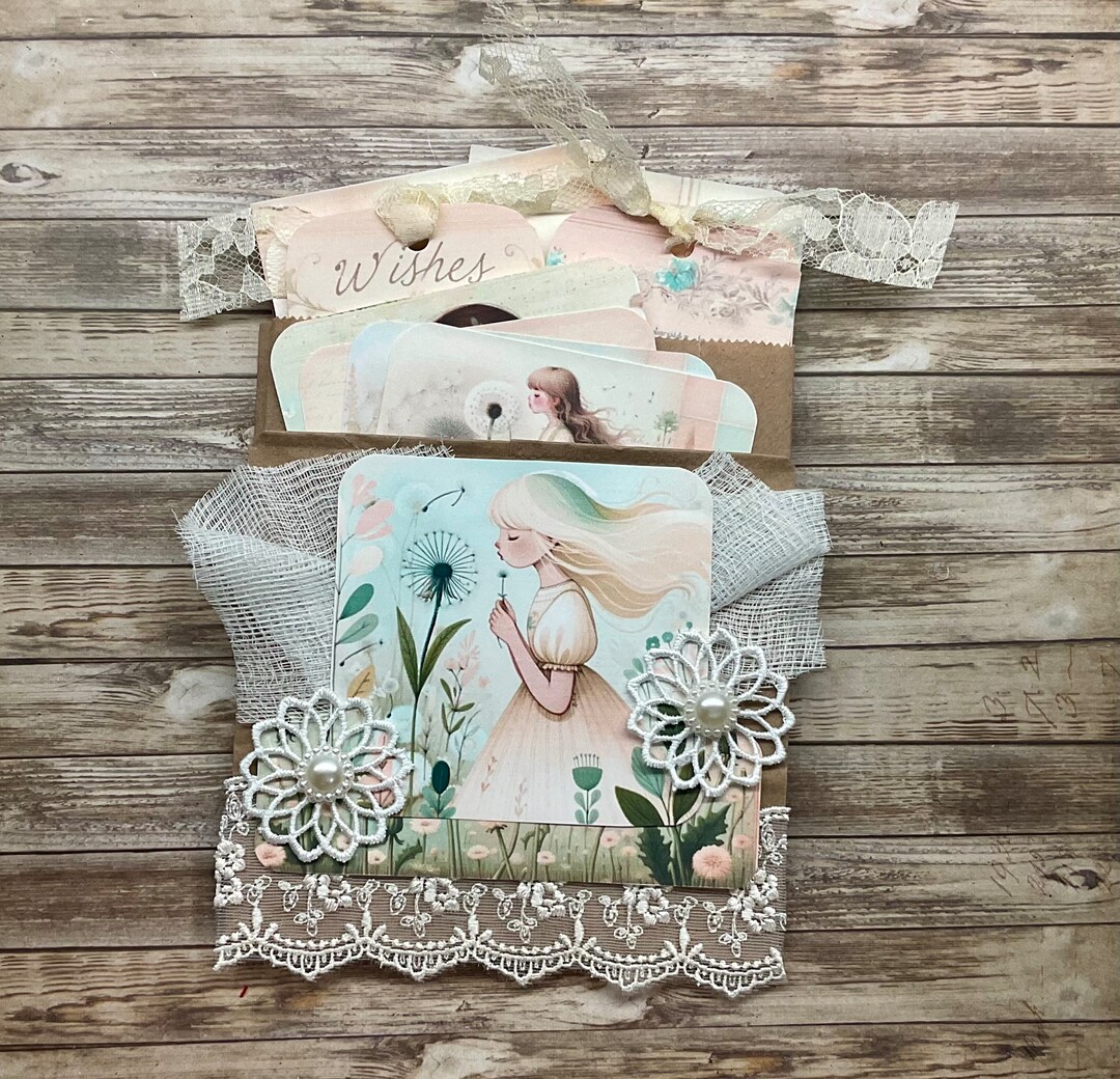 Ephemera Floating Pocket, Pocket Insert, Junk Journal Insert, Ephemera ...