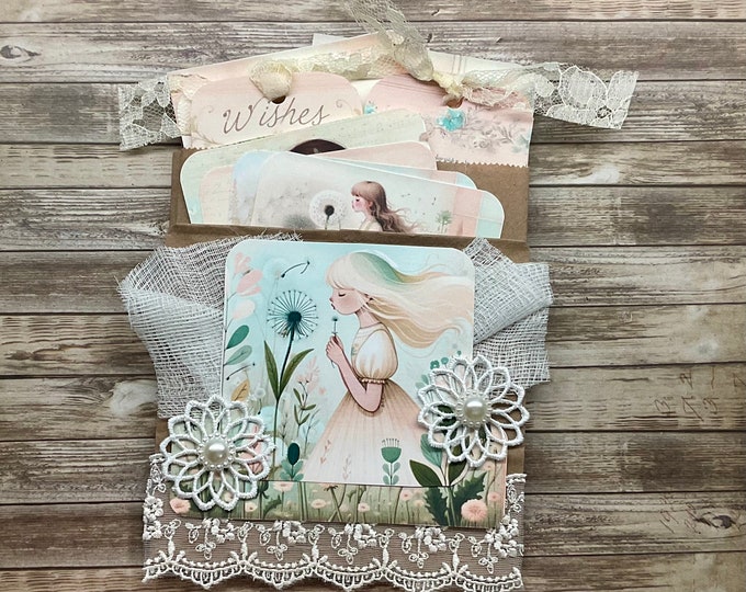 Ephemera Floating Pocket, Pocket Insert, Junk Journal Insert, Ephemera ...