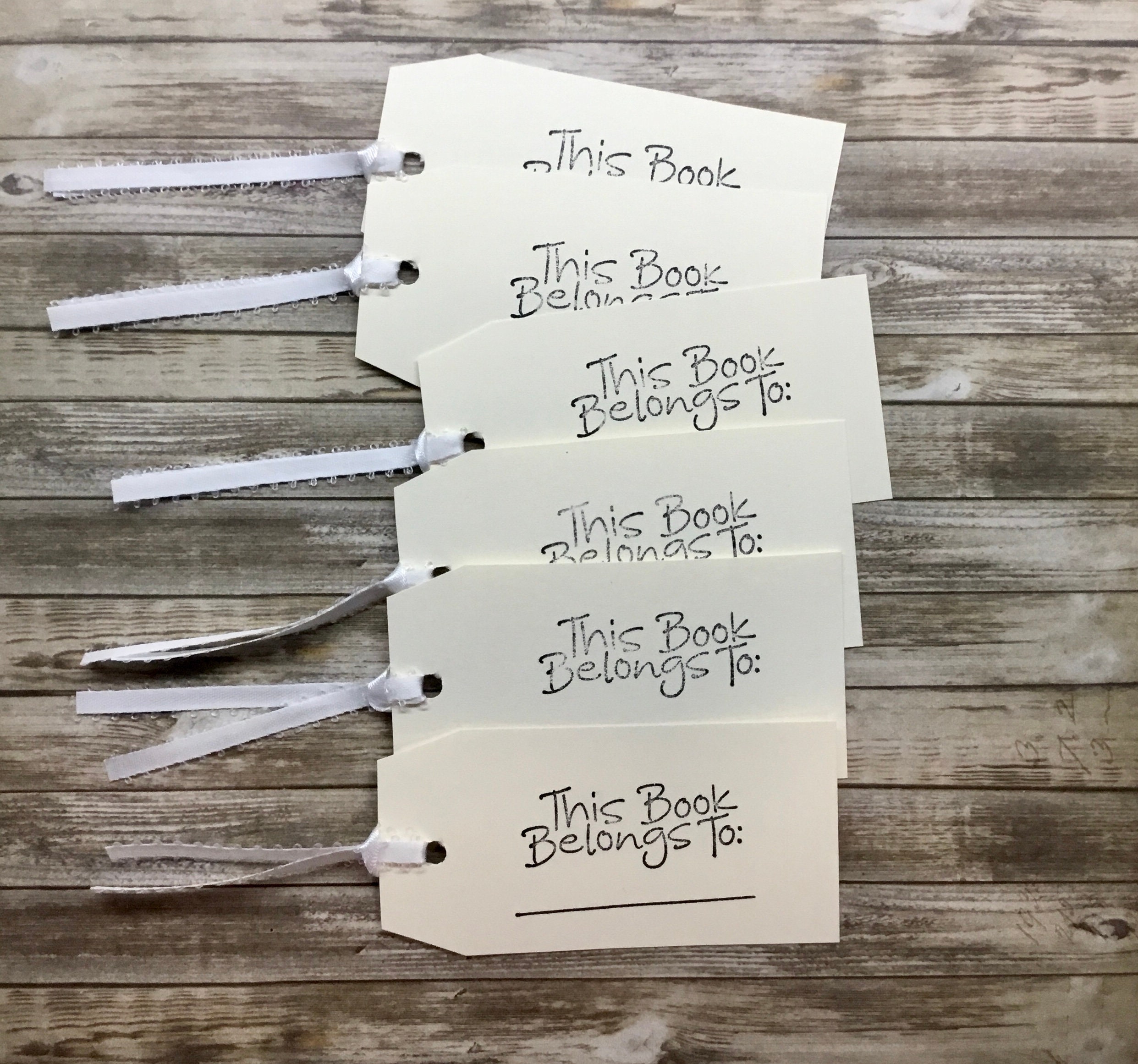 This book belongs to tags set of 6 tags junk journal tags | Etsy