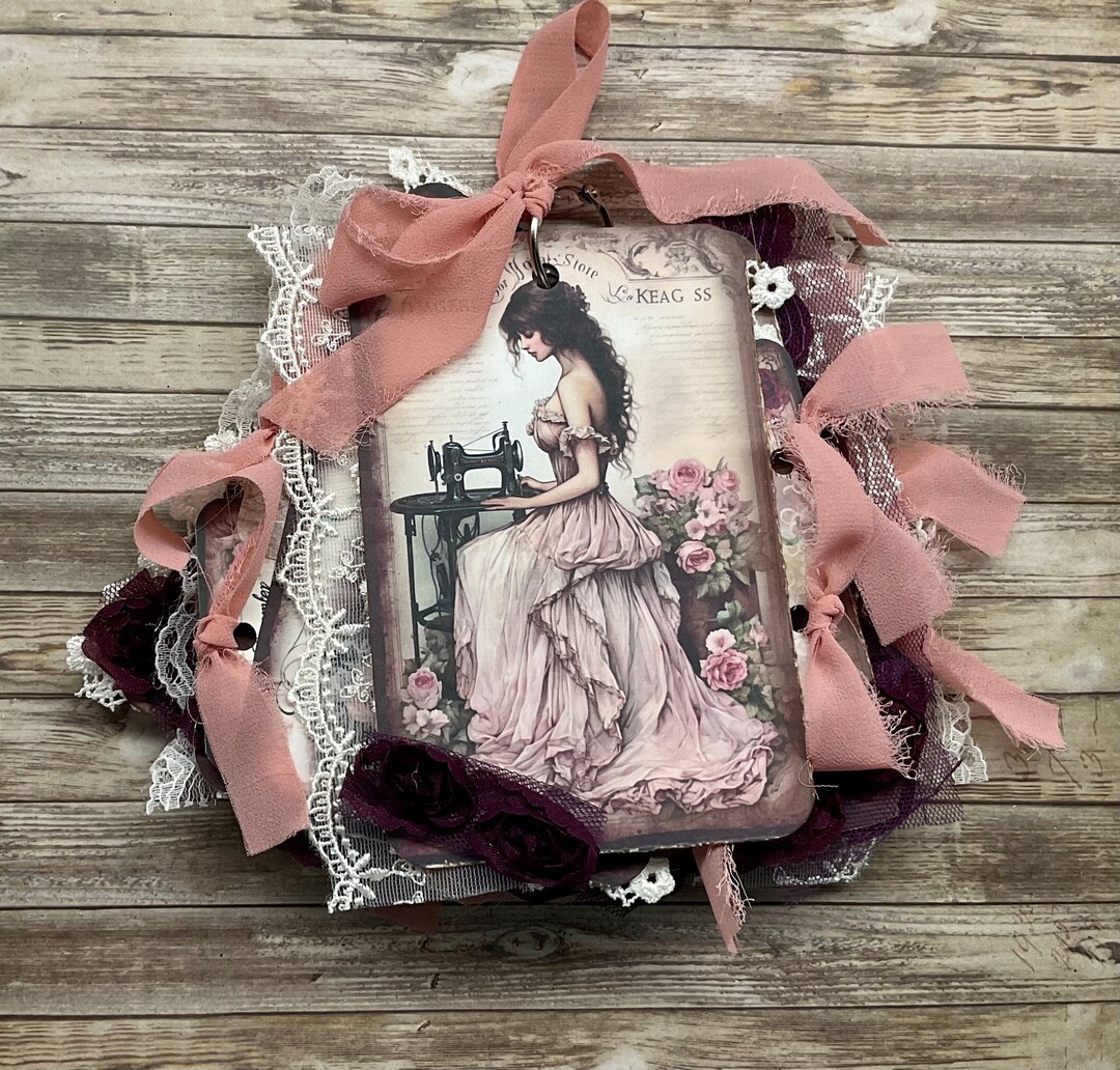 Flip Tag Book, Ephemera Tags, Handmade Tags, Tag Assortment, Small Flip ...