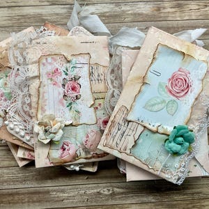 Stack of Ephemera, Set of Ephemera, Handmade Ephemera, Handmade Tags ...