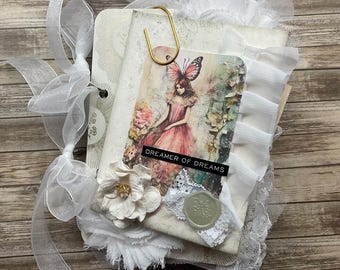 Small Ephemera Junk Journal, 2 Ringed Scrapbook, Handmade Keepsake Book ...