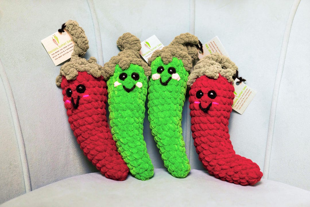 Chili Pepper Plush, Red Chili Pepper, Chili Pepper, Crochet Chili ...
