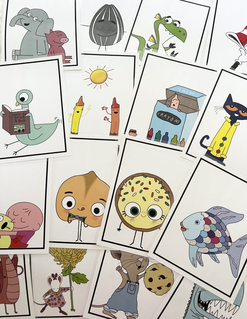 Digital Storybook Character Posters - Etsy