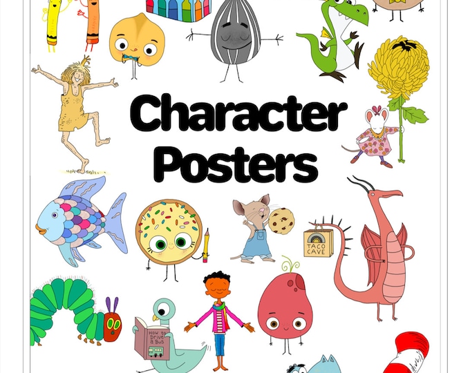 Diverse Children’s Book Character Posters - Storybook Characters With a ...