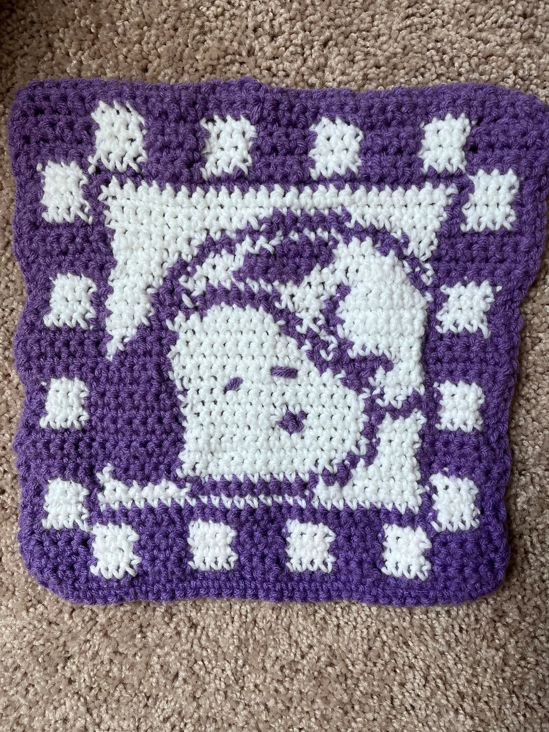 Baby Snoopy Crochet Tapestry - Etsy