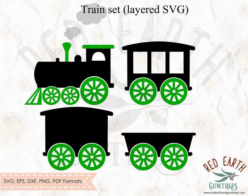 train wagon Train set svg railway SVG train carriage PNG,Pdf,Dxf for ...