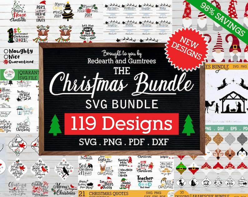 Huge Christmas and Holiday SVG Bundle Christmas Arabesque | Etsy