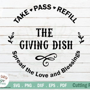 Giving Plate Bundle, Sharing Plate Bundle, Giving Dish Svg Bundle ...