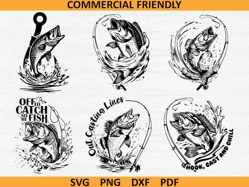Fishing SVG Bundle | Fishing Cut File Cricut | Fishing Decal | Fishing ...