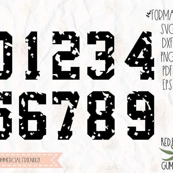 Grunge Numbers - Etsy