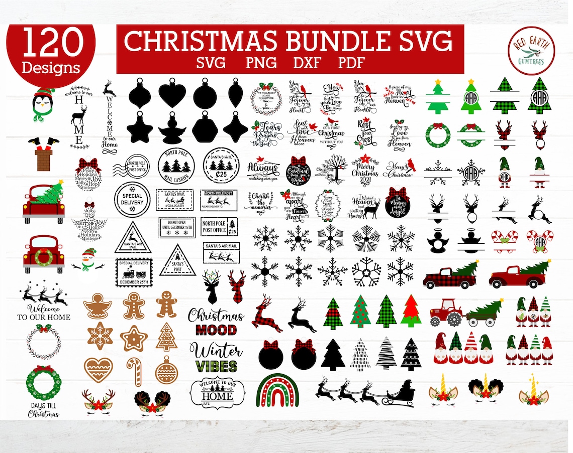 Huge Christmas and Holiday SVG Bundle Christmas Arabesque | Etsy