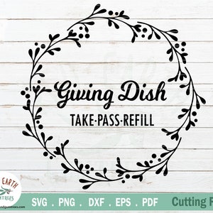 Giving Plate Bundle, Sharing Plate Bundle, Giving Dish Svg Bundle ...
