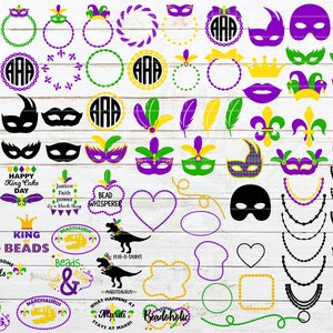 Mardi Gras Bundle Svg,beads Svg,mardi Gras Masks Svg,carnival Svg,mardi ...