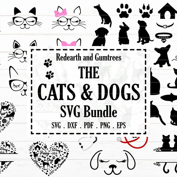Dog and Cat Svg - Etsy
