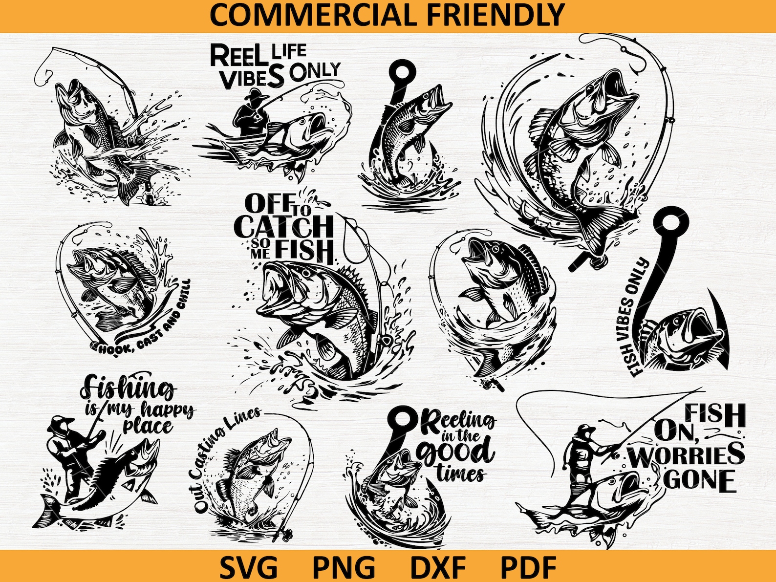 Fishing SVG Bundle | Fishing Cut File Cricut | Fishing Decal | Fishing ...