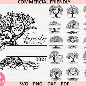 Family Tree SVG Bundle,tree of Life Svg,family Tree Split Monogram ...