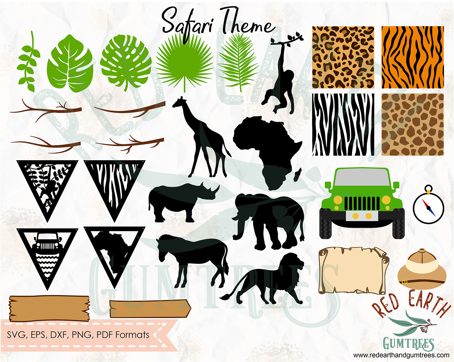 Safari Theme Party Elements Safari Animals Jungle Theme - Etsy