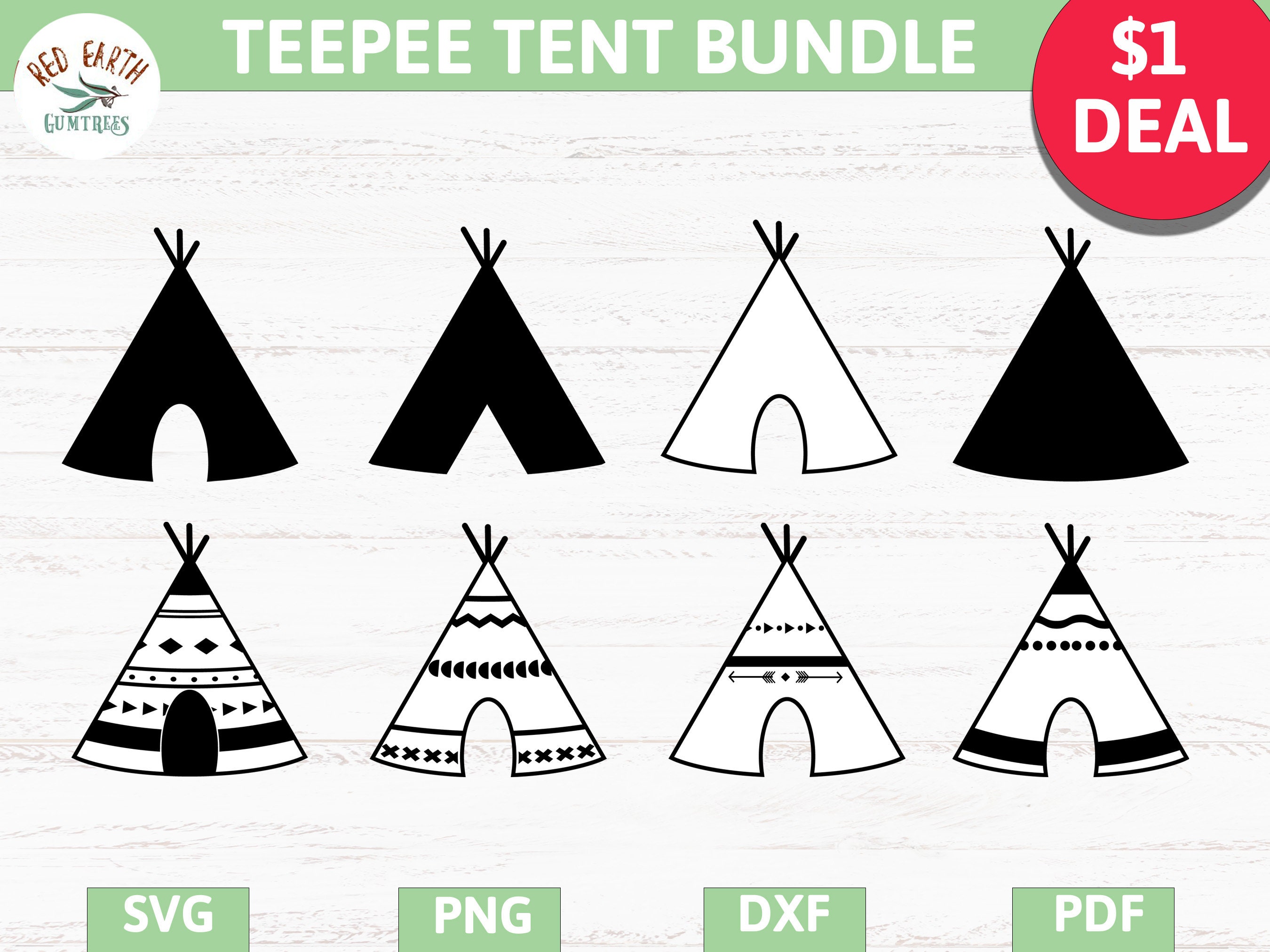 Teepee Tent Tribal SVG layered PNG DXF Pdfeps for - Etsy Sweden