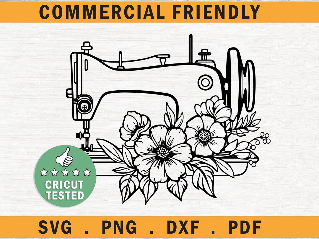 Sewing Machine With Flowers, Sew Monogram Frame,floral Sewing Machine ...